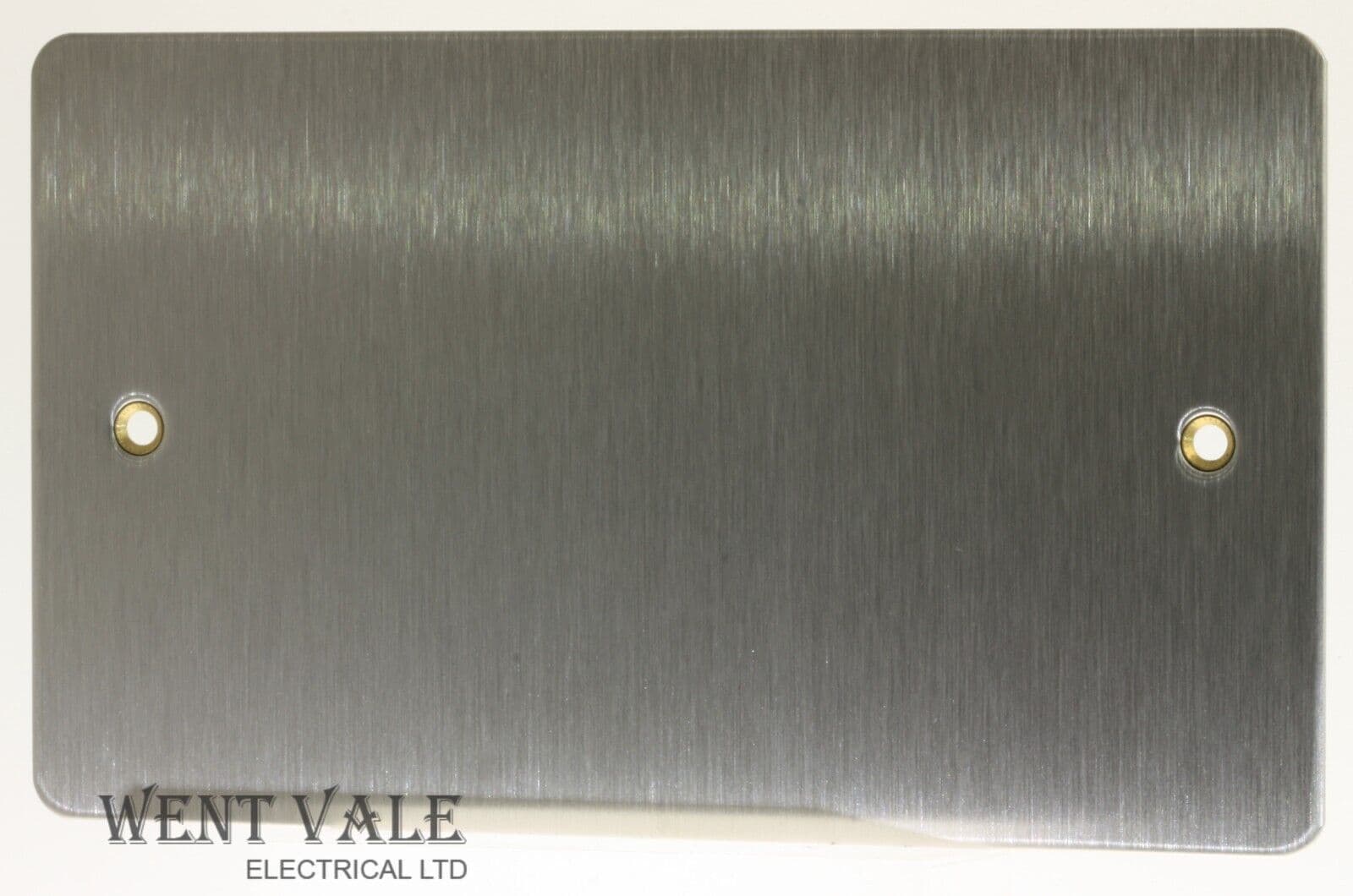 MK Edge Range - K14329 BSS - Two Gang Blank Plate in Brushed Steel Finish