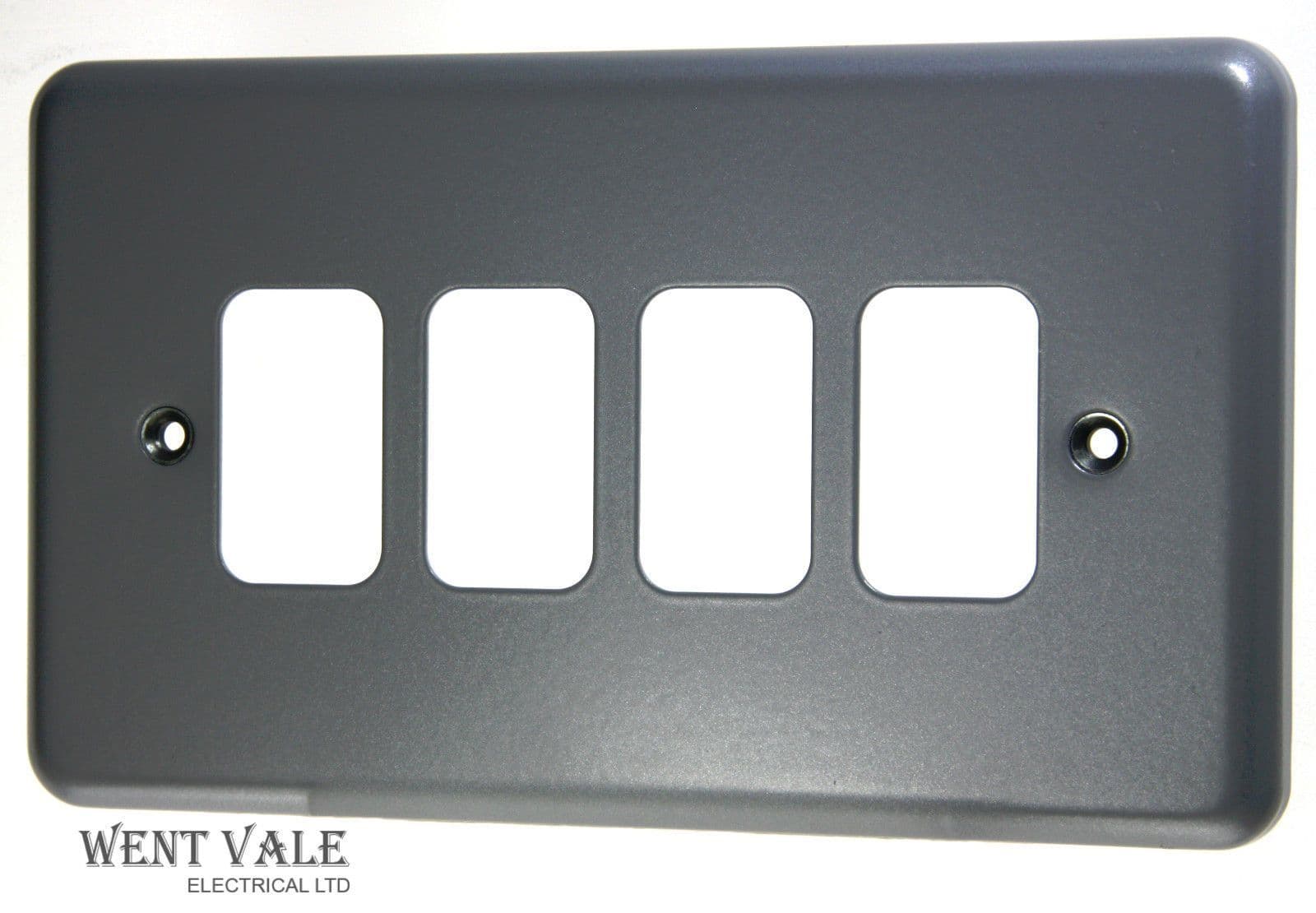 MK Grid/Metalclad Plus - K3494 ALM - 4 Module Switch Plate Unused