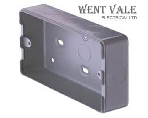 MK Grid/Metalclad Plus - K8902 ALM - 46mm Deep Two Gang Surface Box New