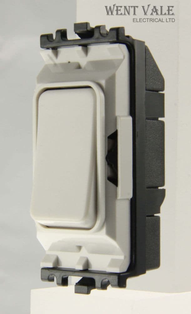 MK Grid Plus - K4896 WHI - 20a Double Pole Switch Module New