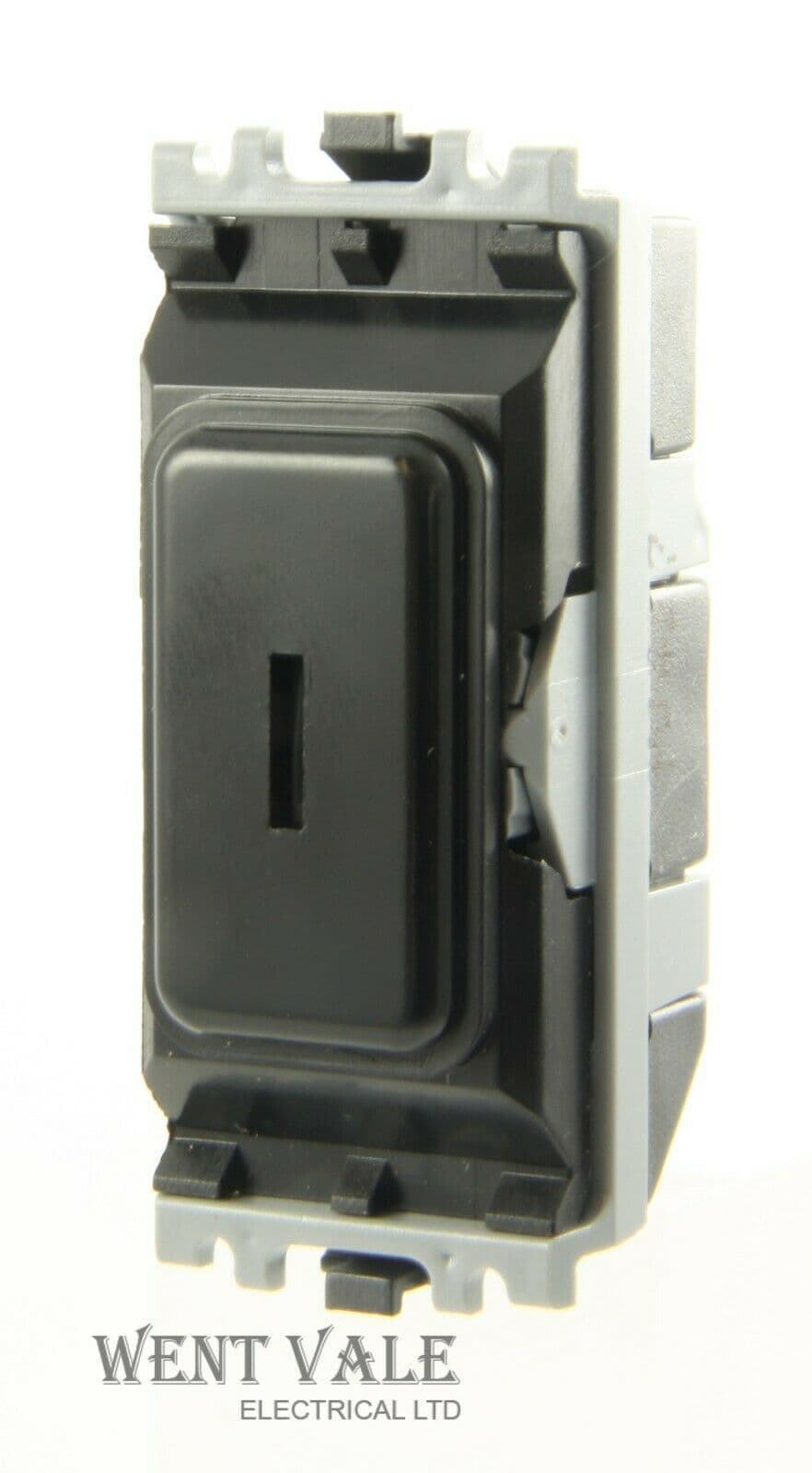 MK Grid Plus - K4917 BLK - 20a Double Pole Key Switch Module New