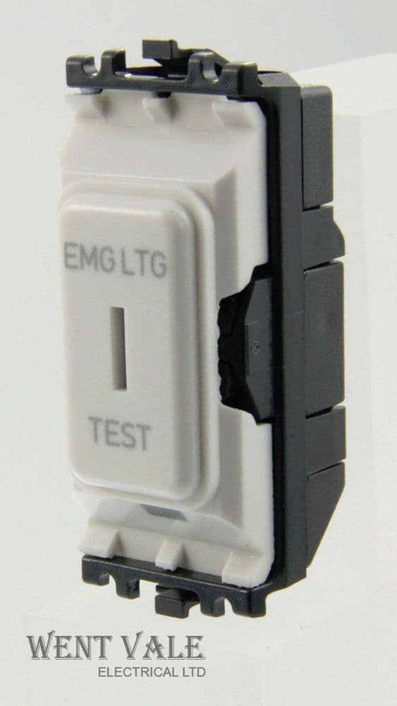 MK Grid Plus - K4917EL WHI - 20a Double Pole Printed Key Switch Module New