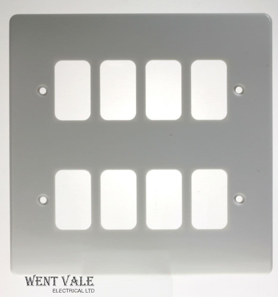 MK Logic/Grid Plus - K3638 WHI - 8 Modual Switchplate New