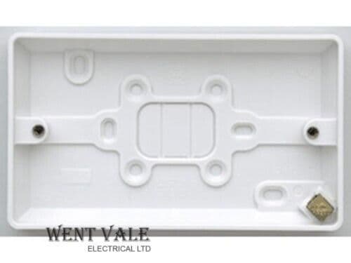 MK Logic Plus - K2161WHI - 16mm Deep Moulded Twin Surface Switch Box New
