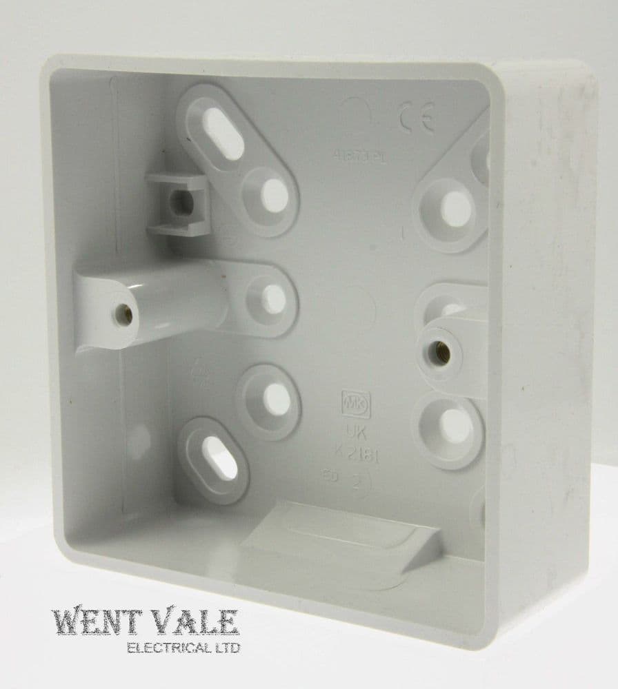 MK Logic Plus - K2181 WHI - 1g 32mm Deep Surface High Impact PVC Box Unused