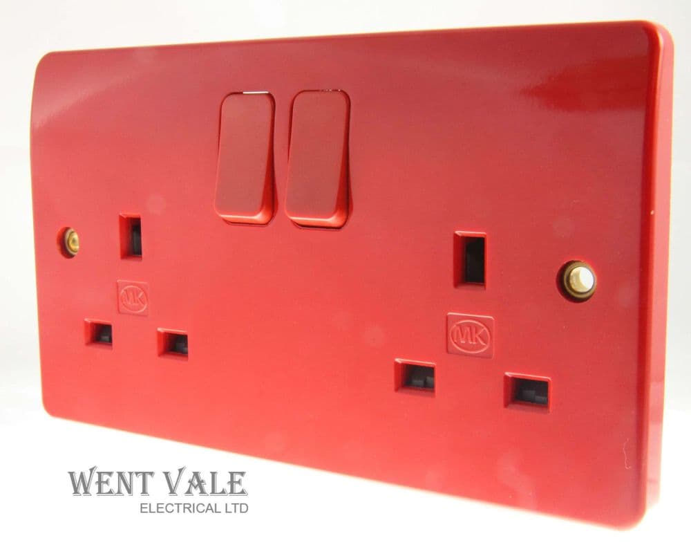 MK Logic Plus - K2747D1 RED - Logic Plus 13a Red Twin Double Pole ...