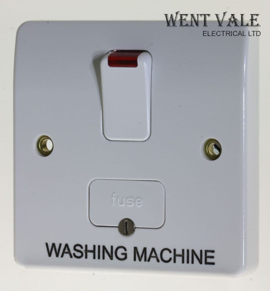 MK Logic Plus - K370 WHI WM - 13a Switched Spur Engraved Washing ...