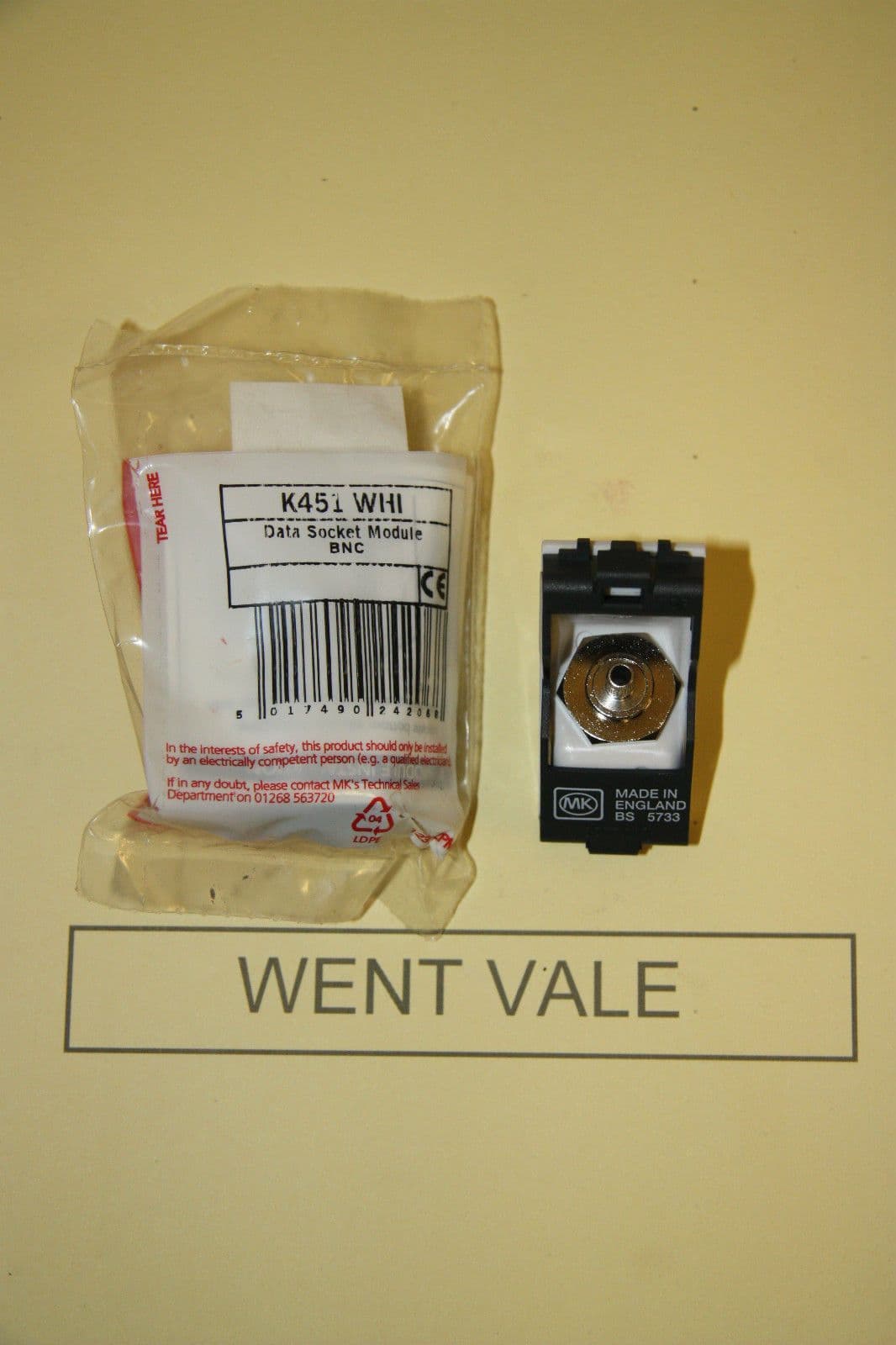 MK Logic Plus - K451 WHI - BNC Data Socket Module New