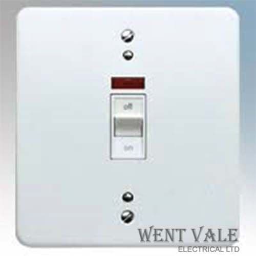 MK Logic Plus - K5012 WHI - 45a Double Pole Switch Neon New in Box