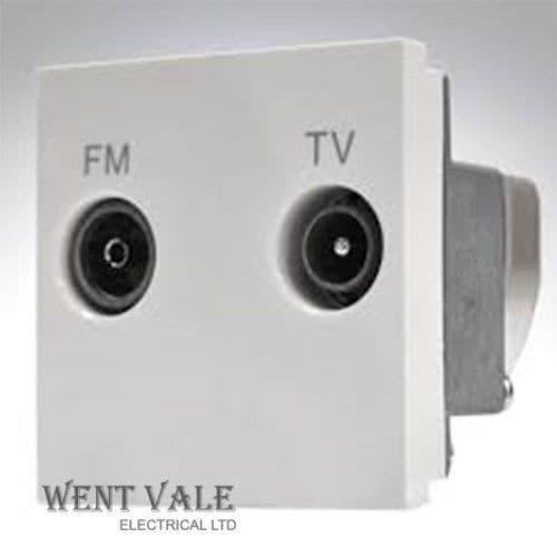 MK Logic Plus - K5852 WHI - Euro TV/FM Diplexer 50 x 50mm Module New