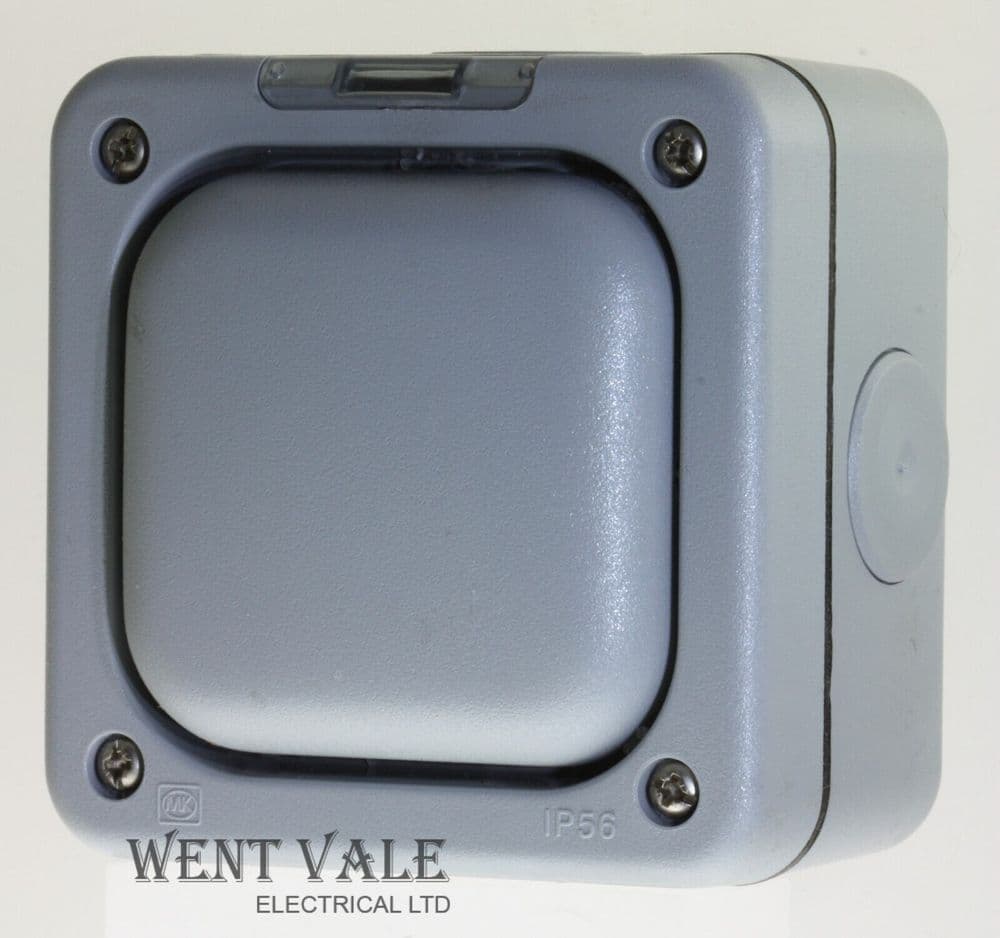 MK Masterseal Plus - 56420 GRY - IP56 1 Gang Enclosure for Switch Modules