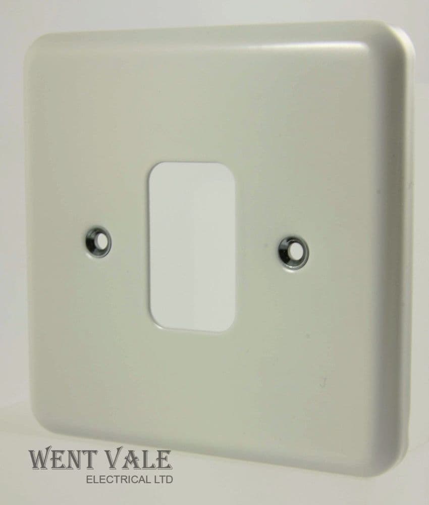 MK Metalclad Plus - K3491 WHI - 1 Module Switch Plate Un-used