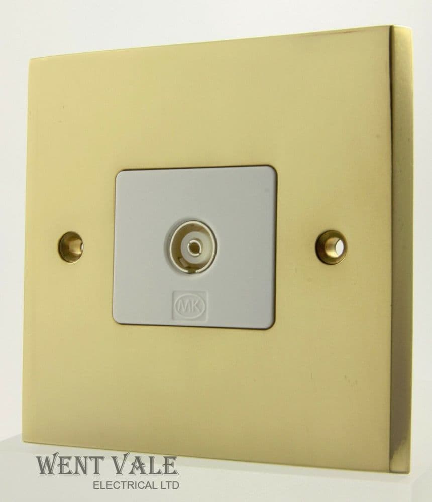 MK Savoy Plus - K5320 PBS - Single Non-Isolated TV/FM Co-Axial Socket New