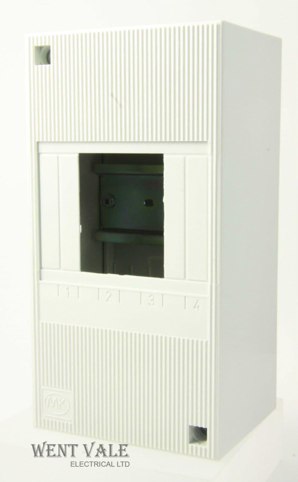 MK Sentry - 5604s - 4 Module Insulated Enclosure with DIN Rail Un-used