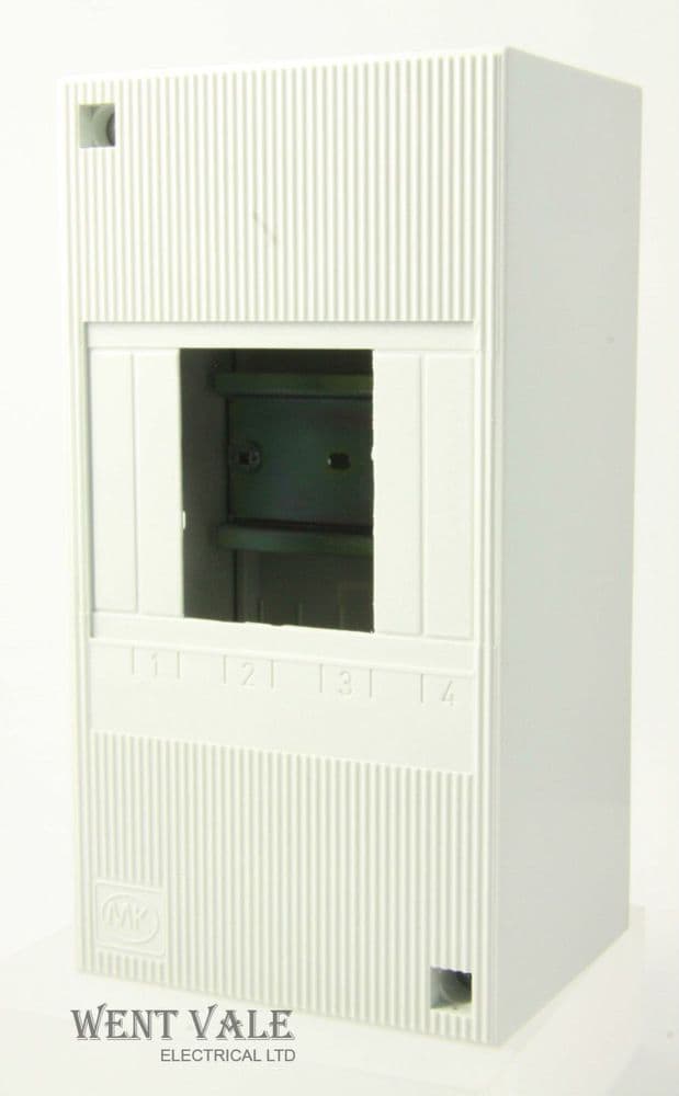 MK Sentry - 5604s - 4 Module Insulated Enclosure with DIN Rail Un-used