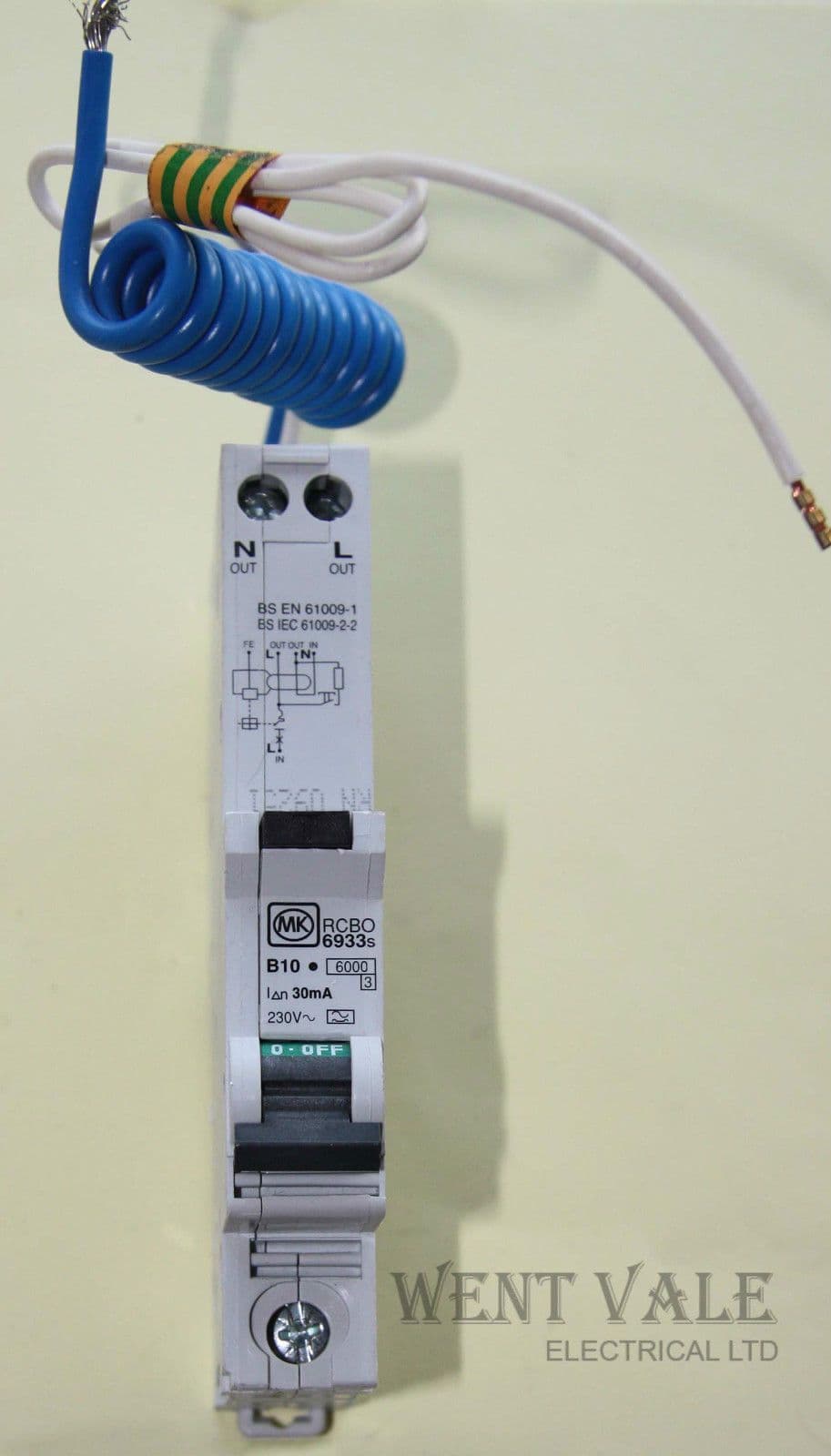 MK Sentry 6933s - 10a 30mA Type B Single Pole RCBO New in Box