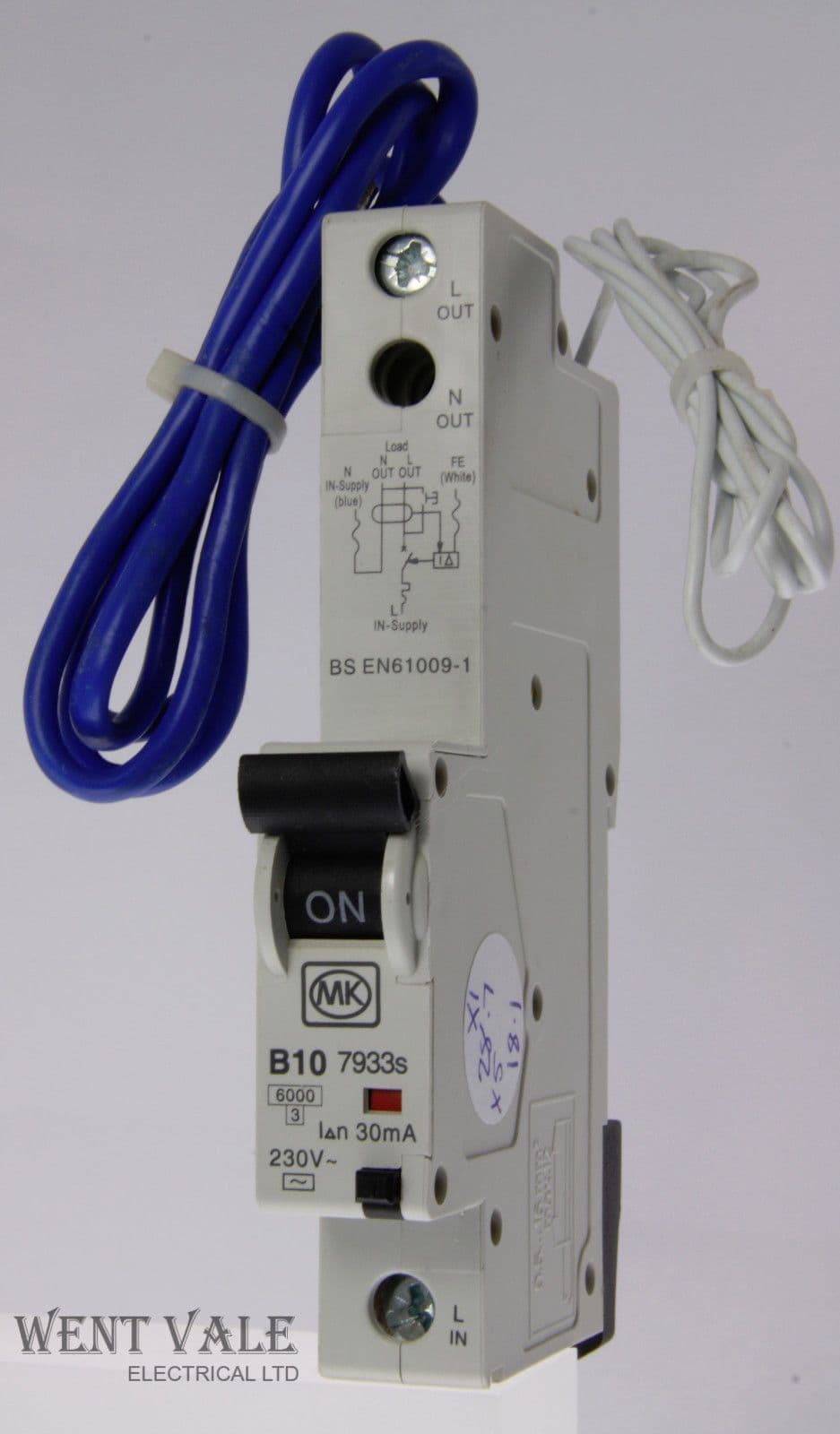 MK Sentry - 7933s - 10a 30mA Type B Single Pole RCBO Used