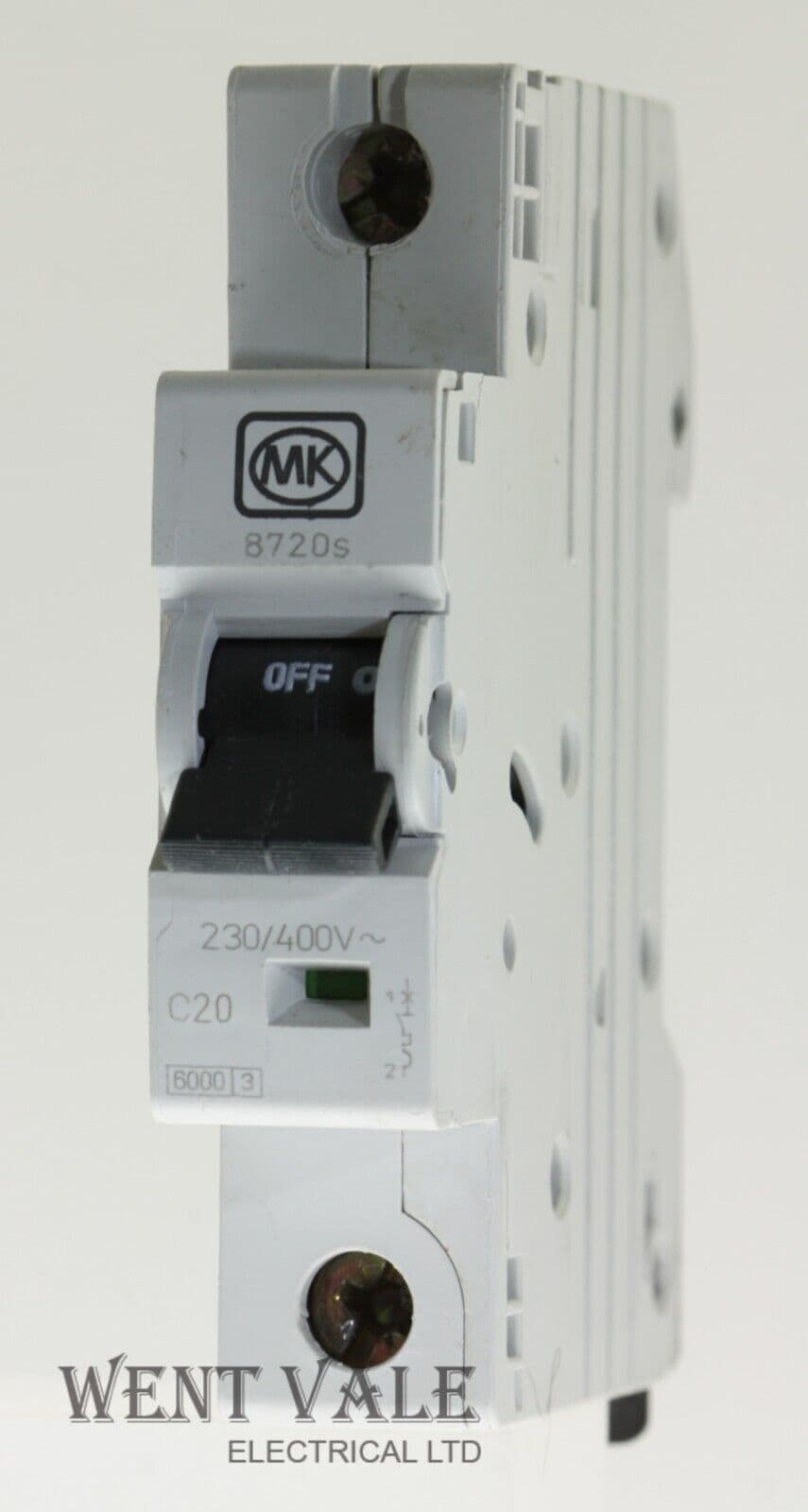 MK Sentry - 8720s - 20a Type C Single Pole MCB Used