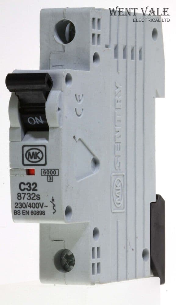 MK Sentry - 8732s - 32a Type C Single Pole MCB Unused