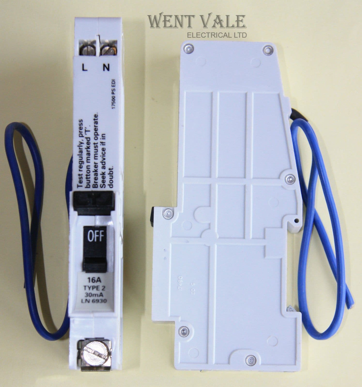 MK Sentry - LN6930 - 16a 30mA Type 2 Single Pole RCBO Un-used in Box