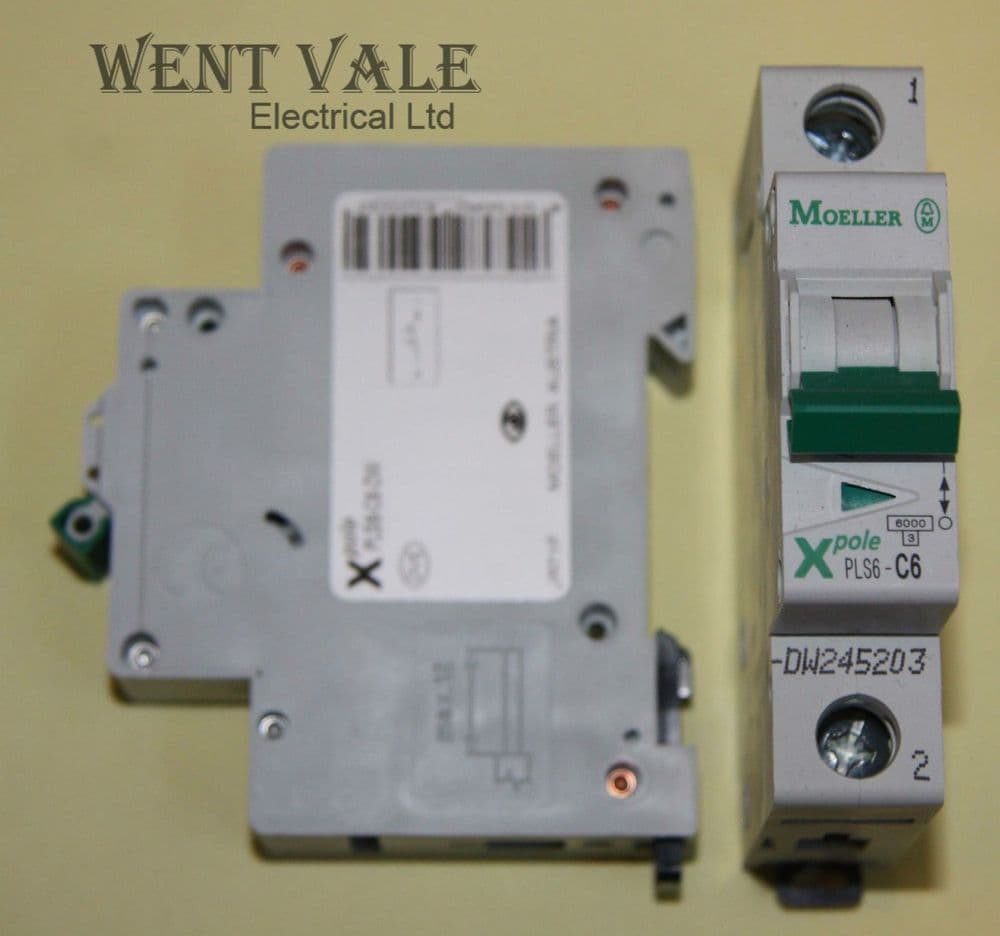 Moeller X Pole - PLS6-C6-DW - 6a Type C Single Pole MCB New