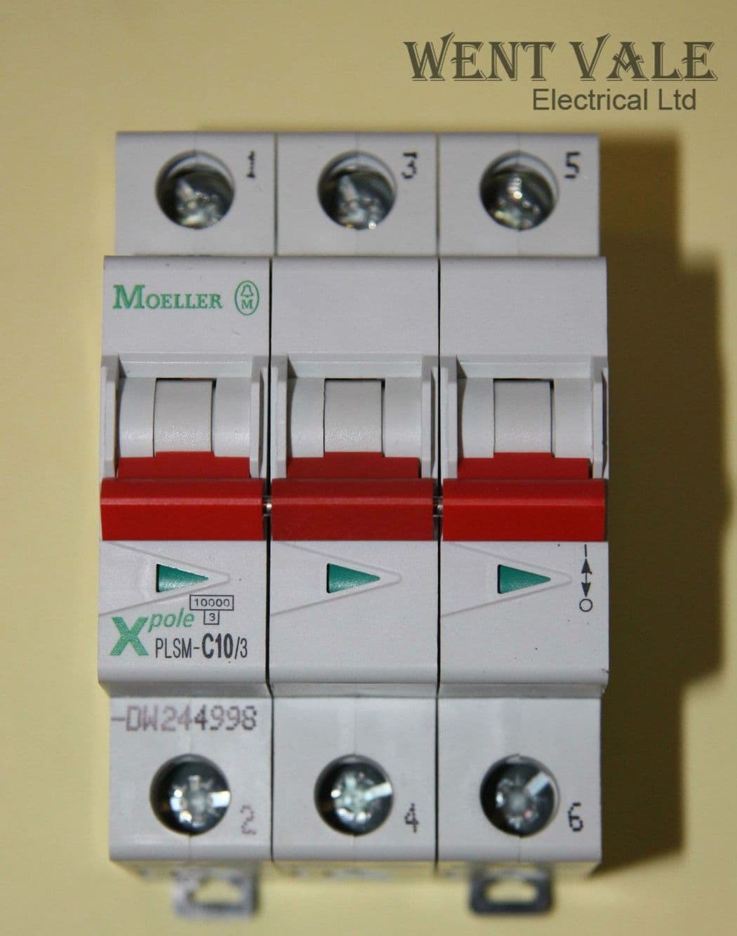 Moeller X Pole - PLSM-C10/3-DW - 10a Type C Triple Pole MCB New In Box