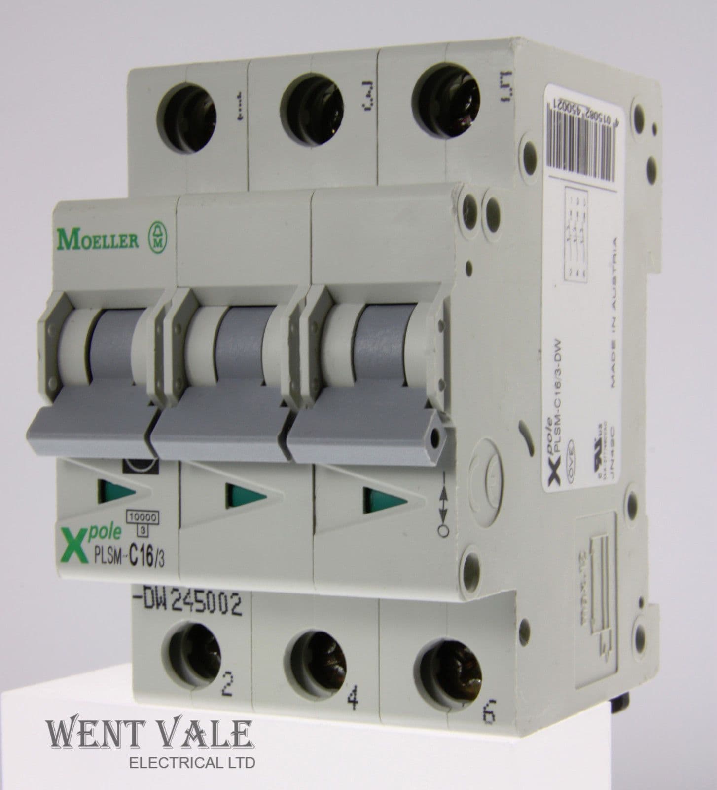 Moeller X Pole - PLSM-C16/3-DW - 16a Type C Triple Pole MCB Used