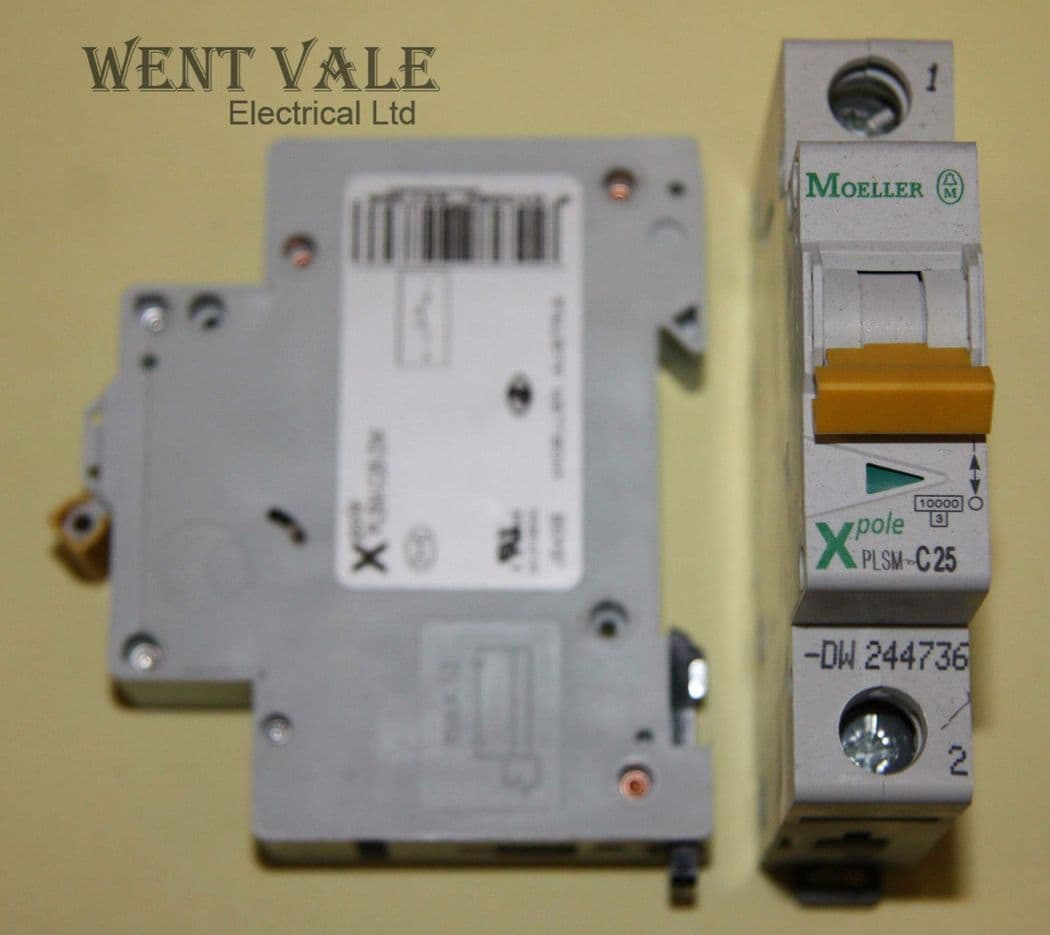 Moeller X Pole PLSM-C25-DW - 25a Type C Single Pole MCB New
