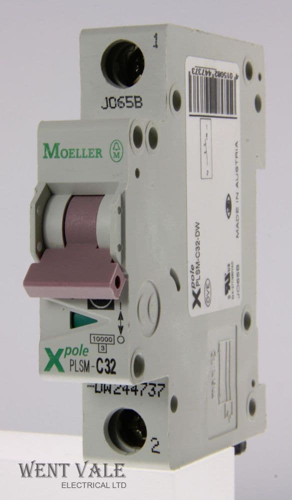 Moeller X Pole - PLSM-C32-DW - 32a Type C Single Pole MCB Used