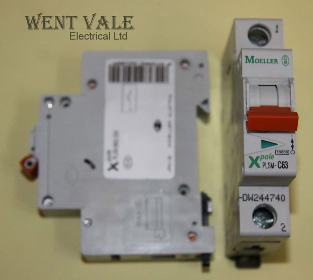 Moeller X Pole - PLSM-C63-DW - 63a Type C Single Pole MCB New