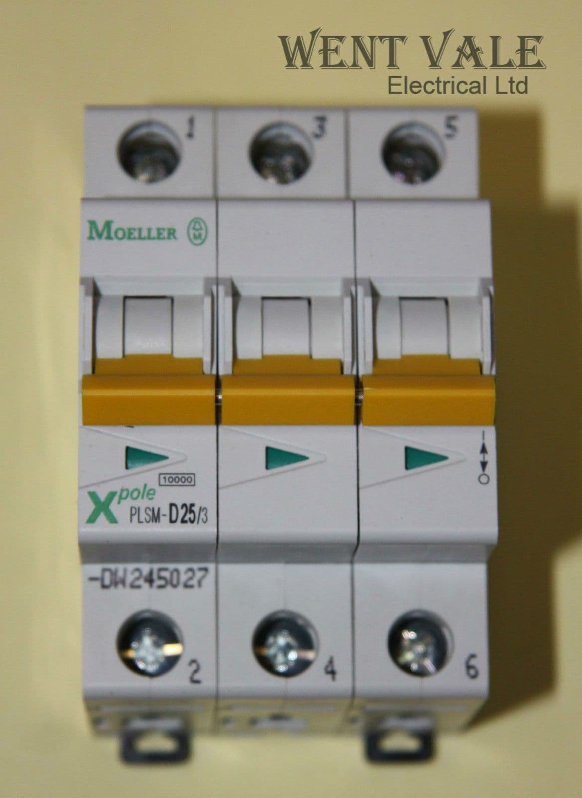 Moeller X Pole - PLSM-D25/3-DW - 25a Type D Triple Pole MCB New In Box