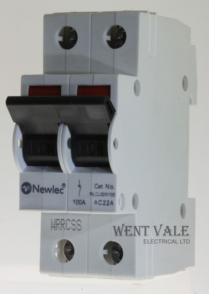 Newlec NLCUSW100 - 100a AC22A Double Pole Switch Disconnector Unused