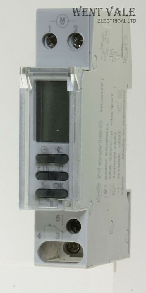Newlec NLCUT1 - 16a 1kW 1 Channel Normally Open/Closed Digital 24hr ...