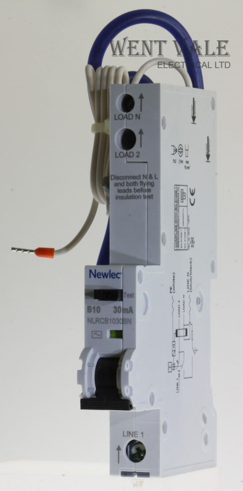 Newlec NLRCB1030BN - 10A 30mA Type B Single Pole AC Type RCBO New