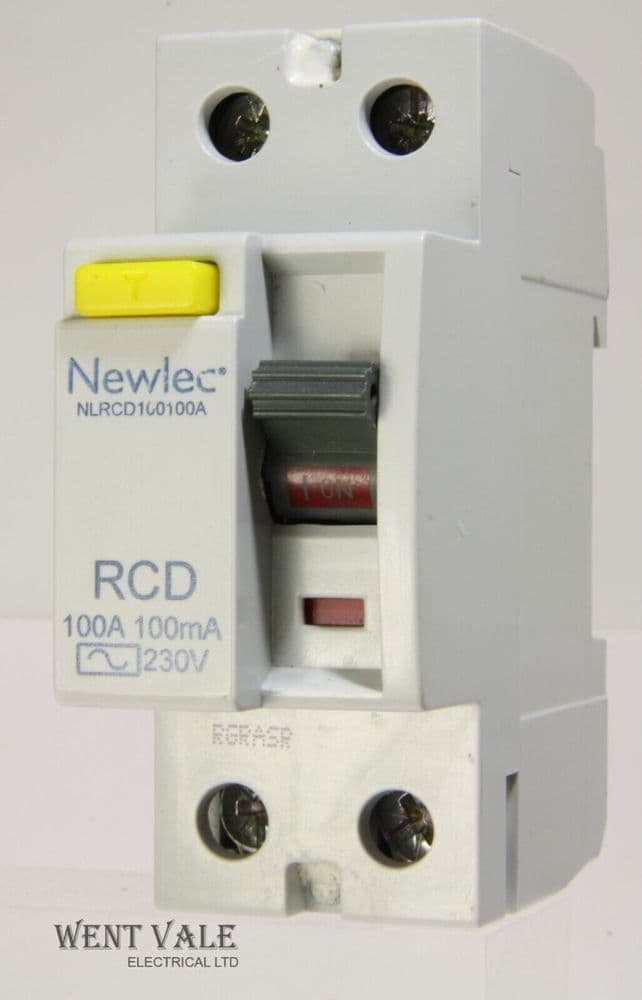 Newlec NLRCD100100A - 100A 100mA Double Pole RCD Used