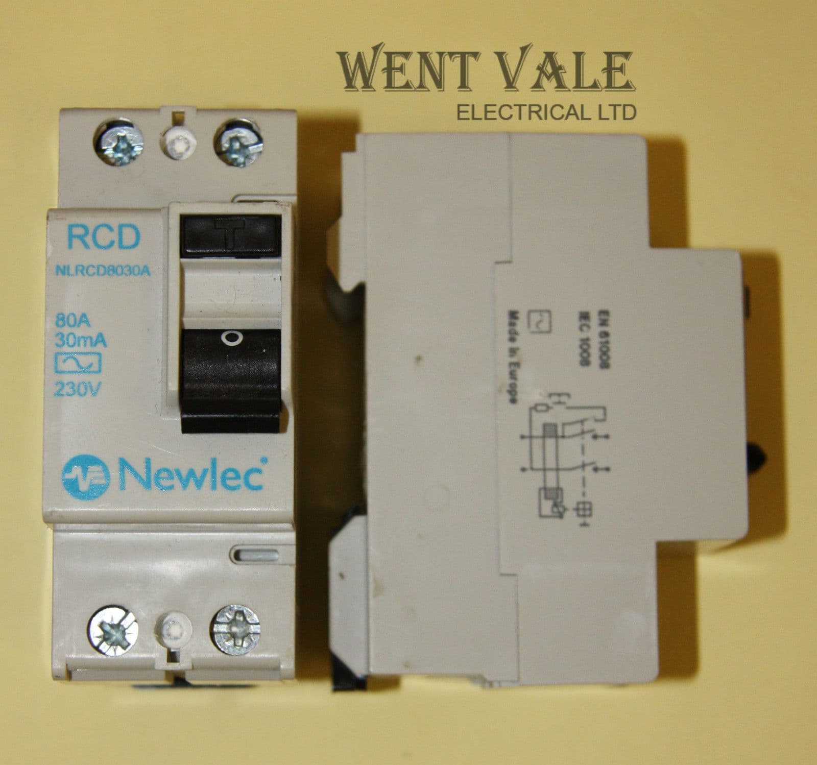 Newlec NLRCD8030A - 80A 30mA Double Pole RCD Used