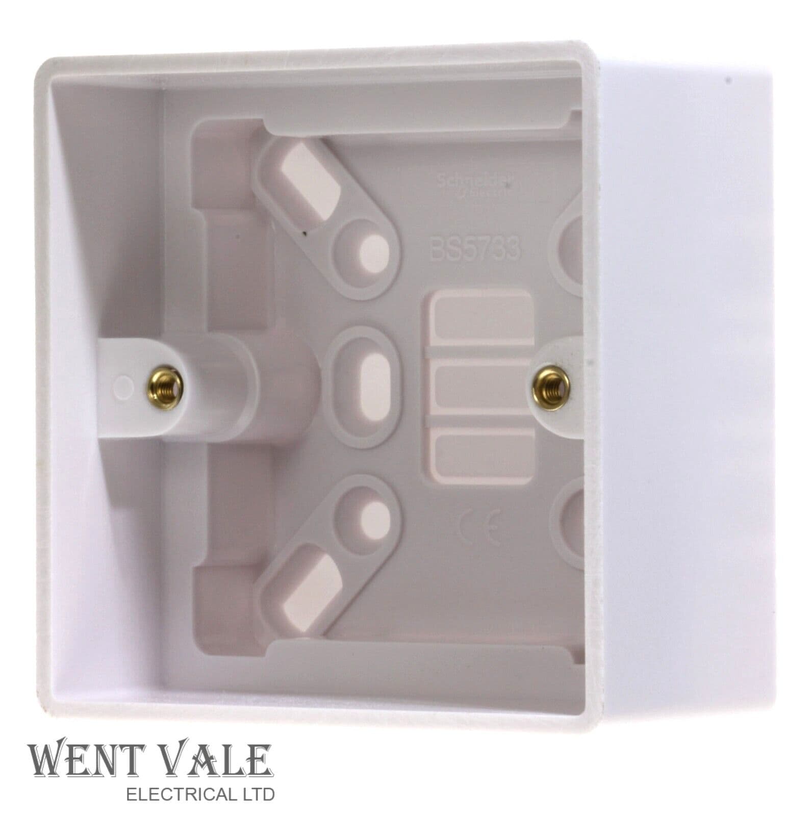 Newlec White Moulded - NL8385/147 - 47mm Deep Surface One Gang Box New