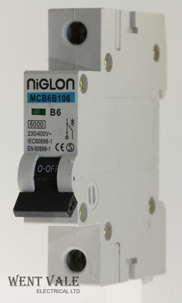 Niglon - MCB6B106 - 6a Type B Single Pole MCB - Used