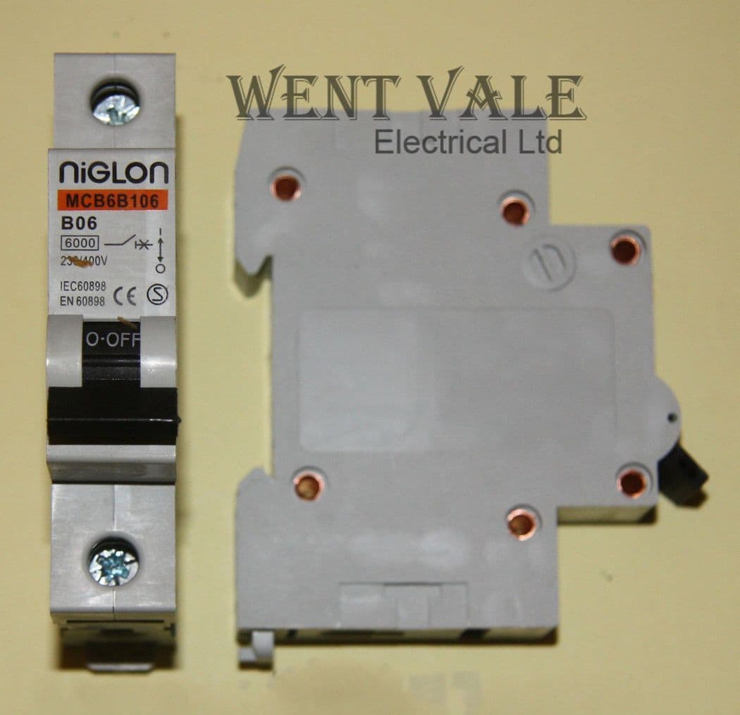 Niglon - MCB6B106 - 6a Type B Single Pole MCB Used