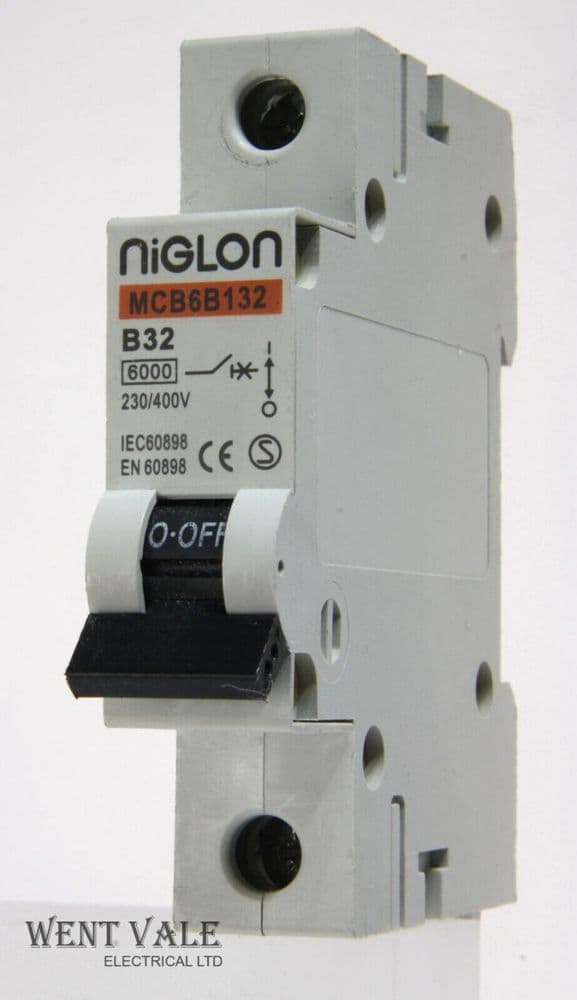 Niglon - MCB6B132 - 32a Type B Single Pole MCB - Used OR