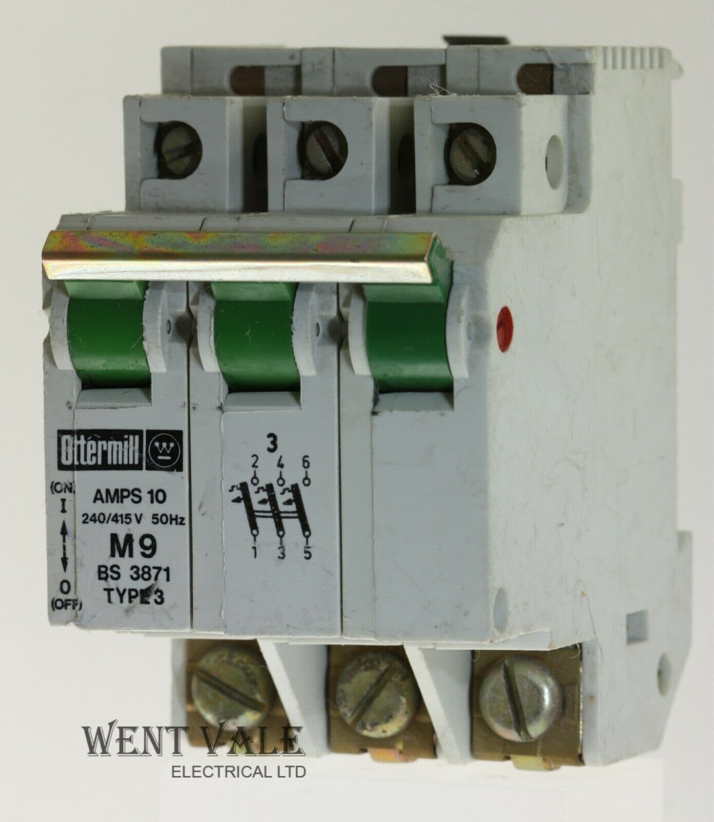 Ottermill System T - T3103P - 10a Type 3 Triple Pole MCB