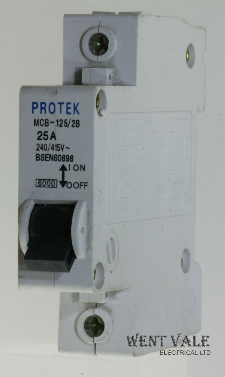 Protek MCB-125/2B - 25a Type B Single Pole MCB Unused