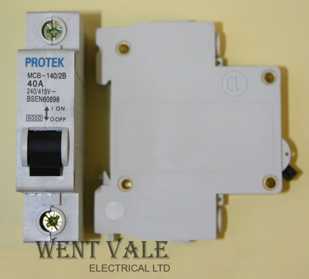 Protek - MCB-140/2B - 40a Type B Single Pole MCB Used