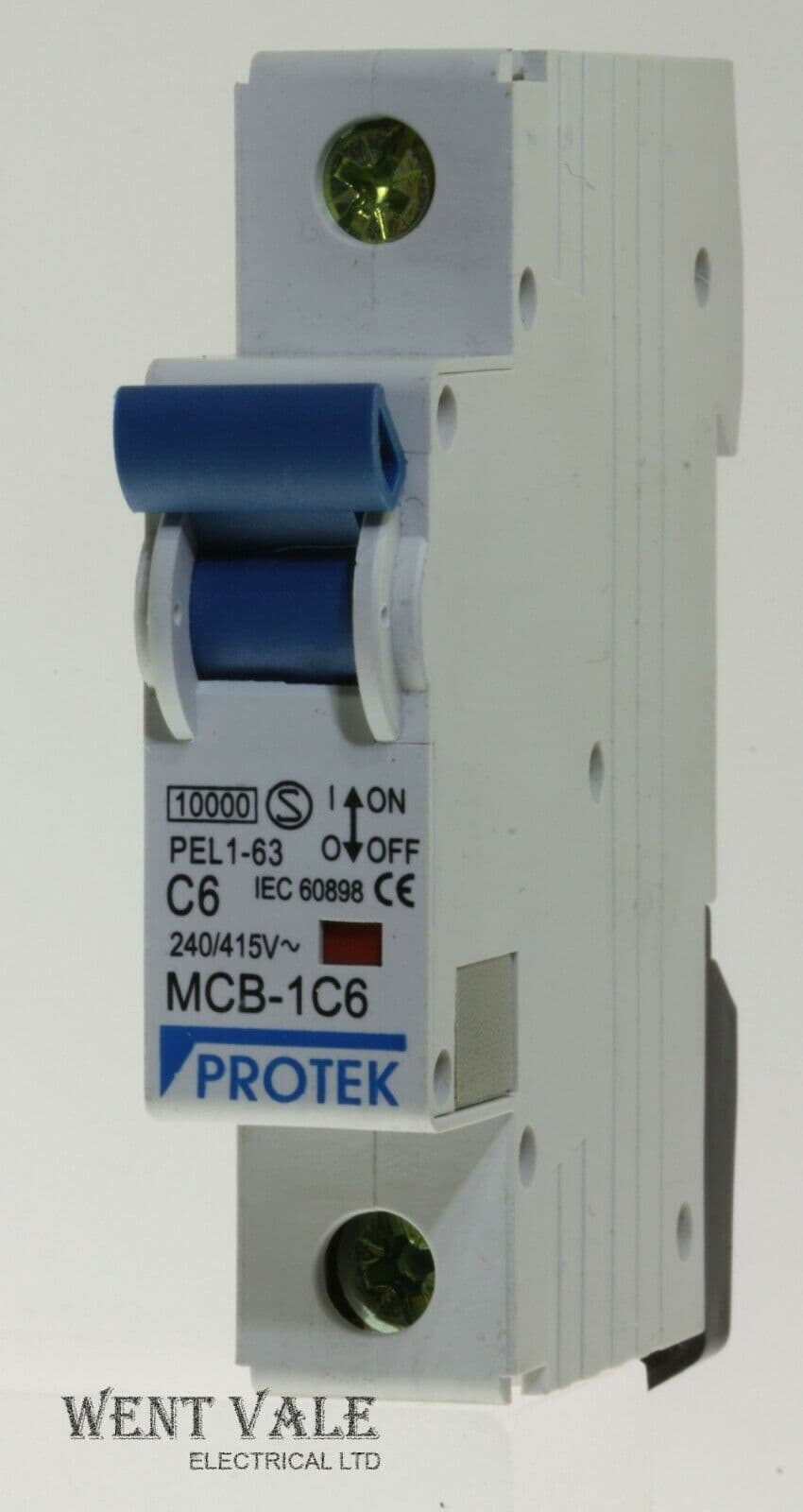 Protek - PEL1-63 MCB-1C06 - 6a Type C Single Pole MCB Unused