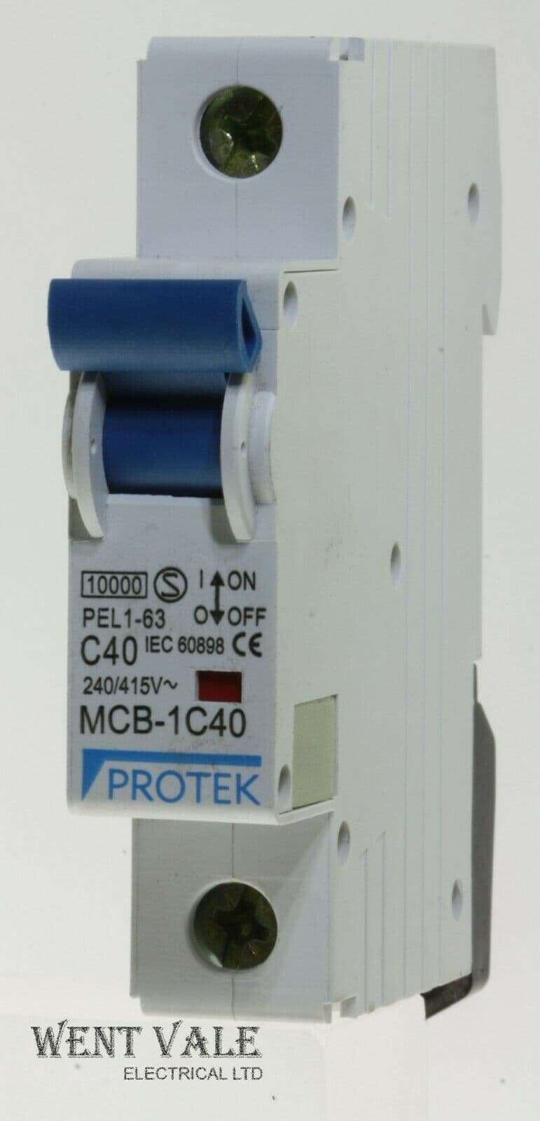 Protek - PEL1-63 MCB-1C40 - 40a Type C Single Pole MCB Unused