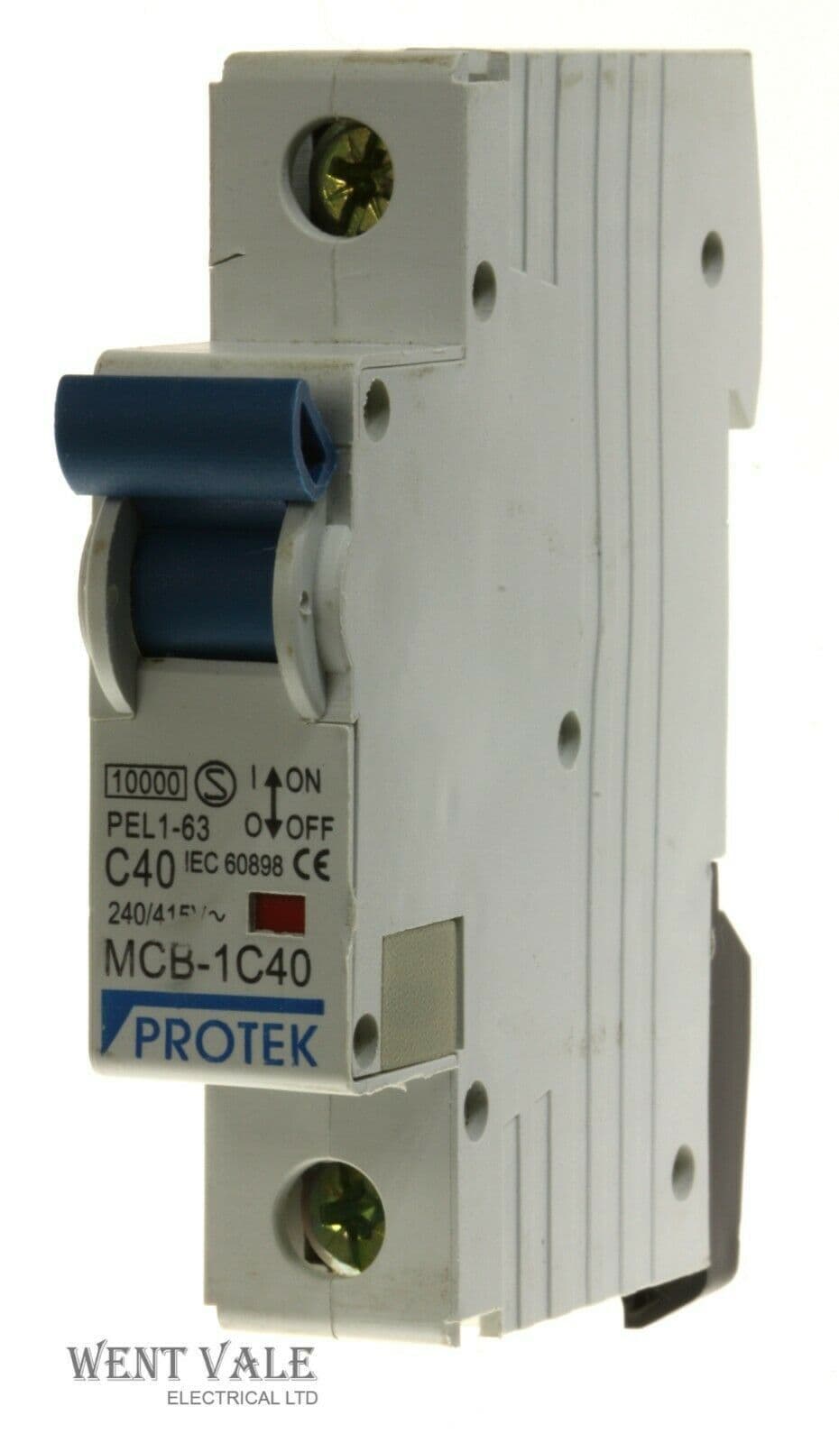 Protek - PEL1-63 MCB-1C40 - 40a Type C Single Pole MCB Used