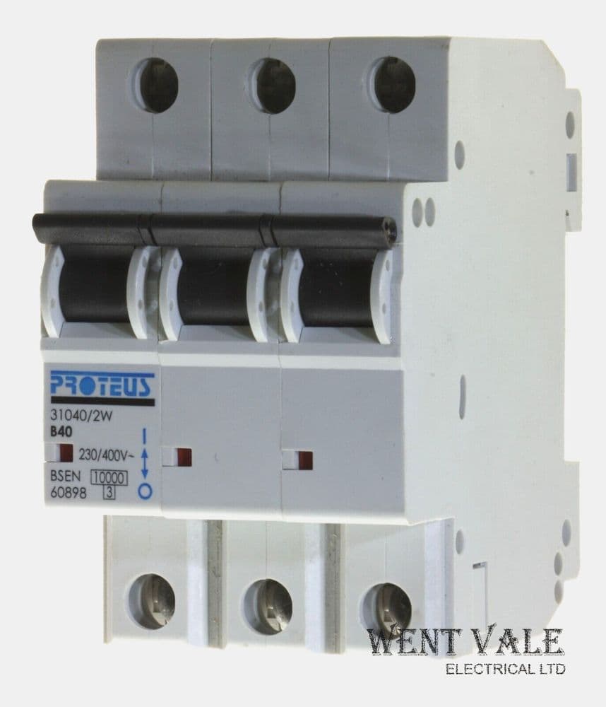 Proteus - 31040/2W - 40a Type B Triple Pole MCB Unused