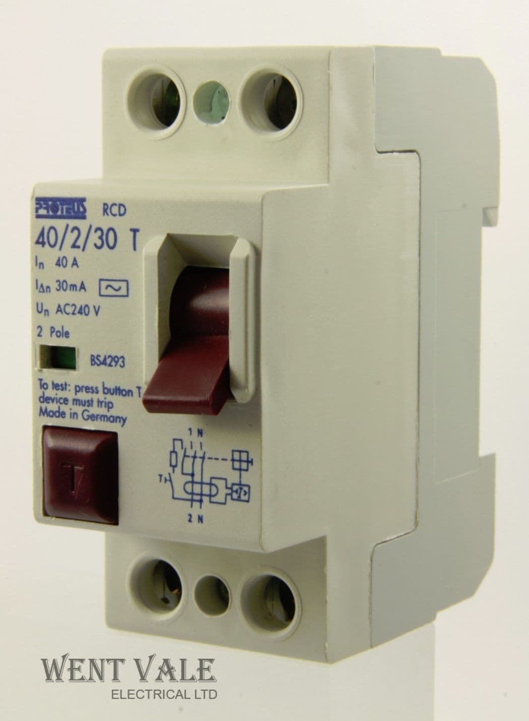 Proteus 40/2/30T - 40a 30mA Double Pole RCD Module Un-used