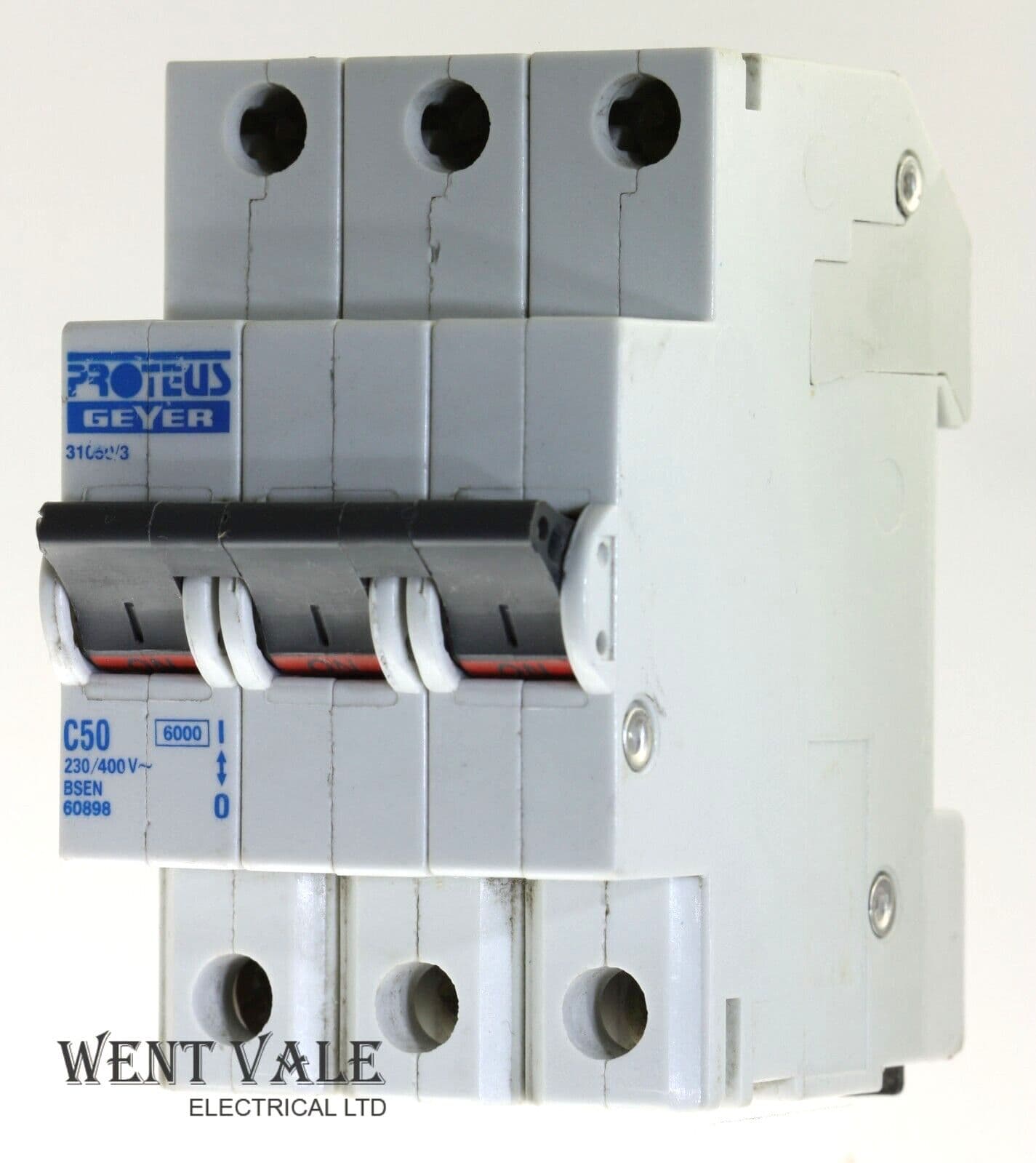 Proteus Geyer - 31050/3 - 50a Type C Triple Pole MCB Used