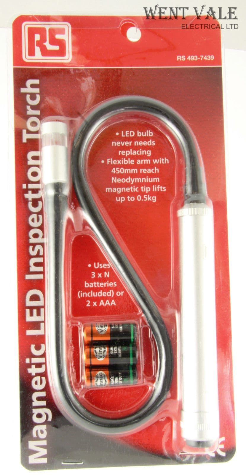 RS Componants - RS 493-7439 - Magnetic LED Inspection Torch New